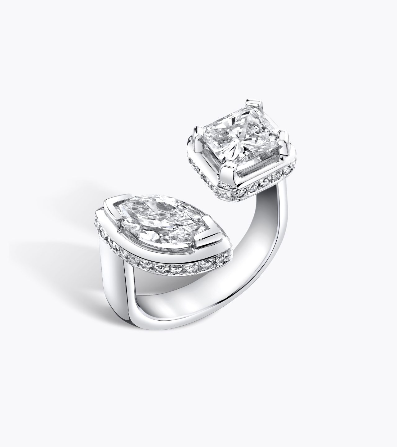 MODUS | Round 2.51ct Lab Grown Diamond 14 Karat White Gold Engagement Rings